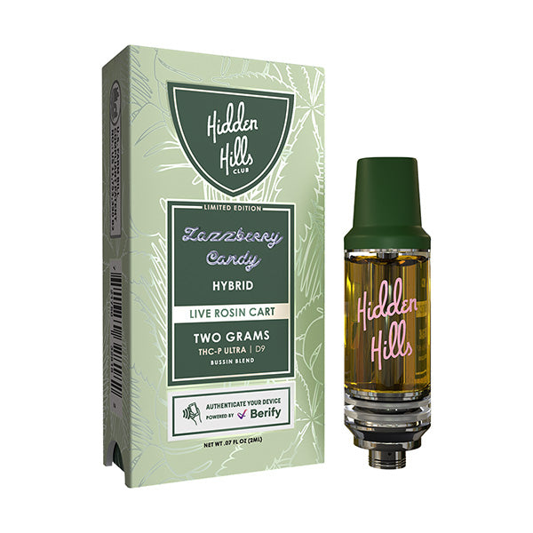 Hidden Hills 2g Bussin Blend THC-P Ultra Live Rosin Cartridge 5ct Disp ...